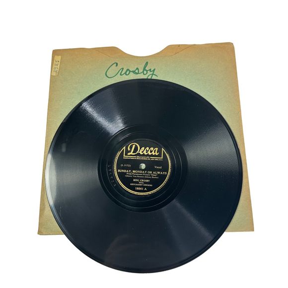 Decca | Media | Decca Label Bing Crosby 78 Sunday Monday Or Always And ...